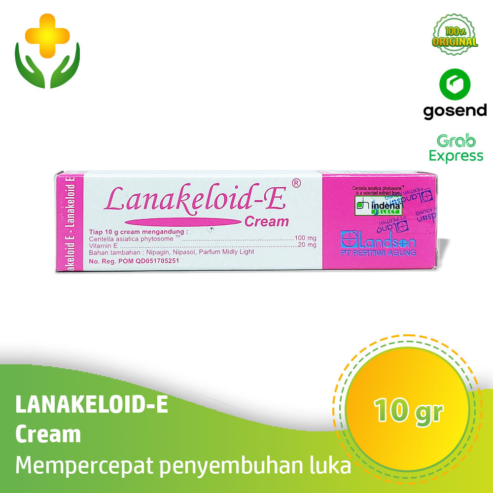 Jual Lanakeloid-E Cream 10 gr Krim Luka Bakar Ringan Menyamarkan Bekas ...