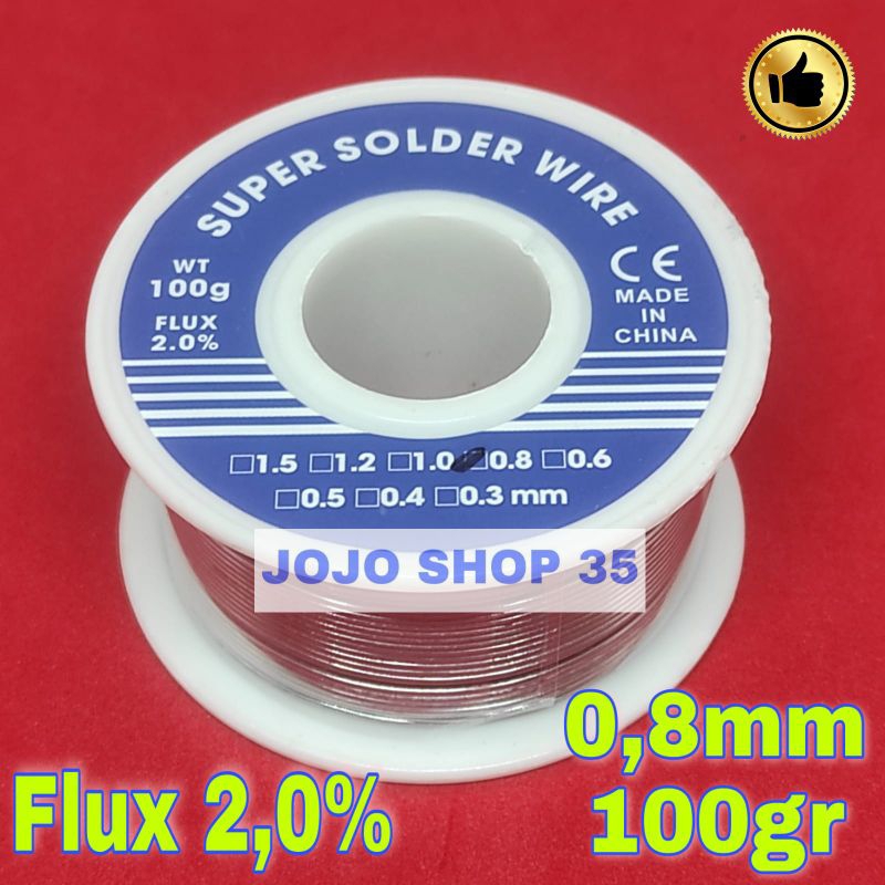 Jual TIMAH SUPER SOLDER 0.8mm KAISI 0.3mm TIMAH SOLDERING 0.8mm KAISI ...