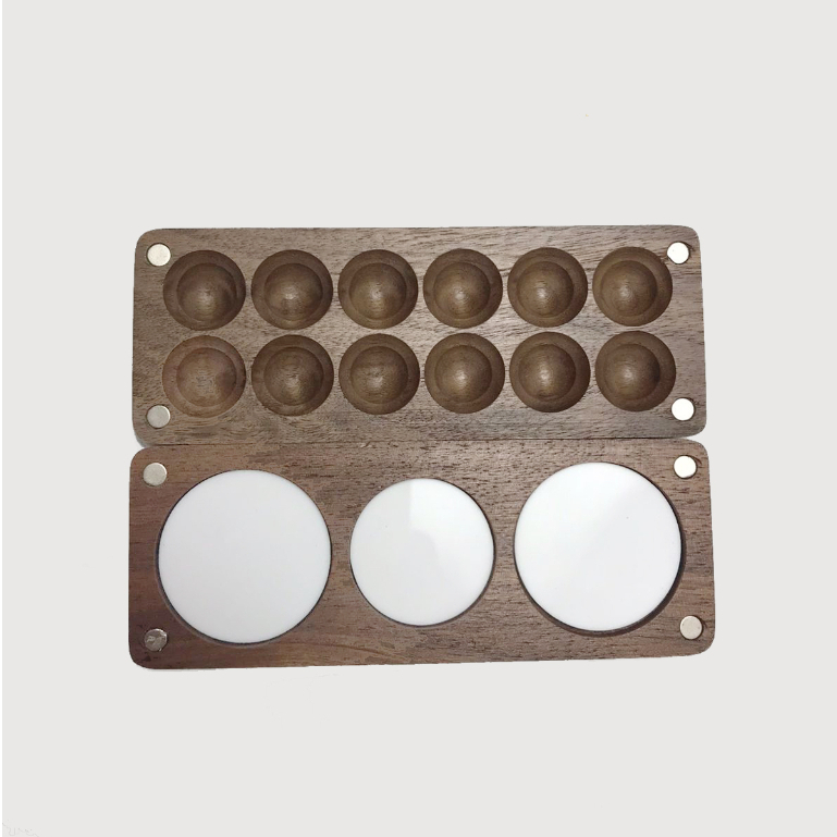 Jual Magnetic Wooden Color Palette Disk/Palete kayu watercolor magnet ...