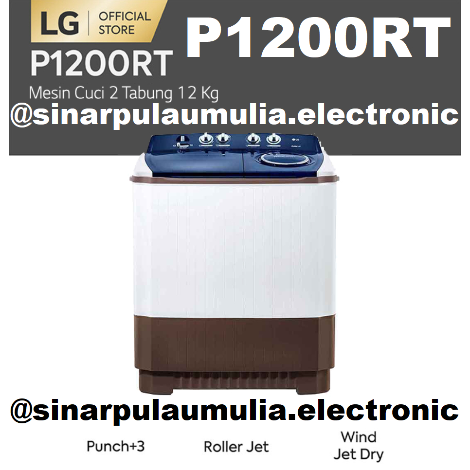 Jual LG Mesin Cuci Manual 2 Tabung 12 KG - P1200RT / P 1200 RT / P1200 ...