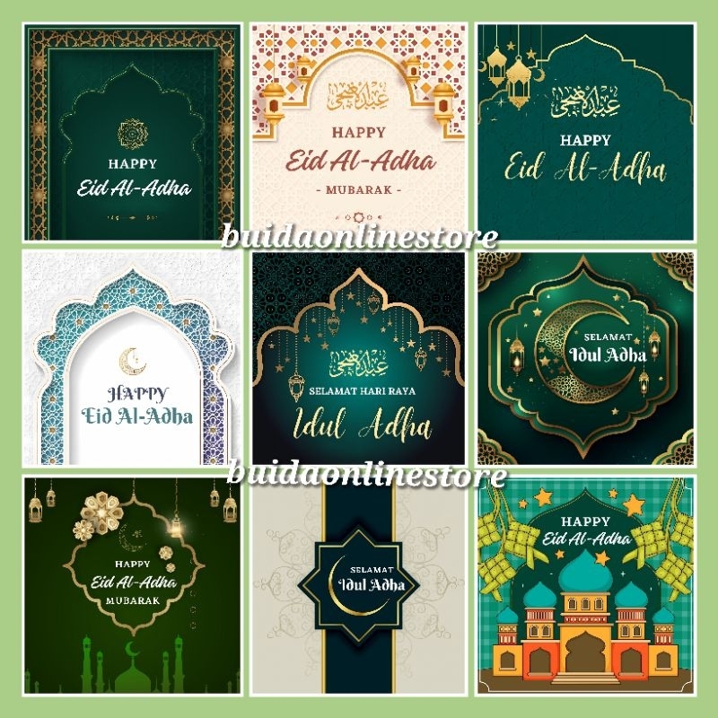 Jual Stiker Selamat Hari Raya Idul Adha Label Happy Eid Al-Adha ...
