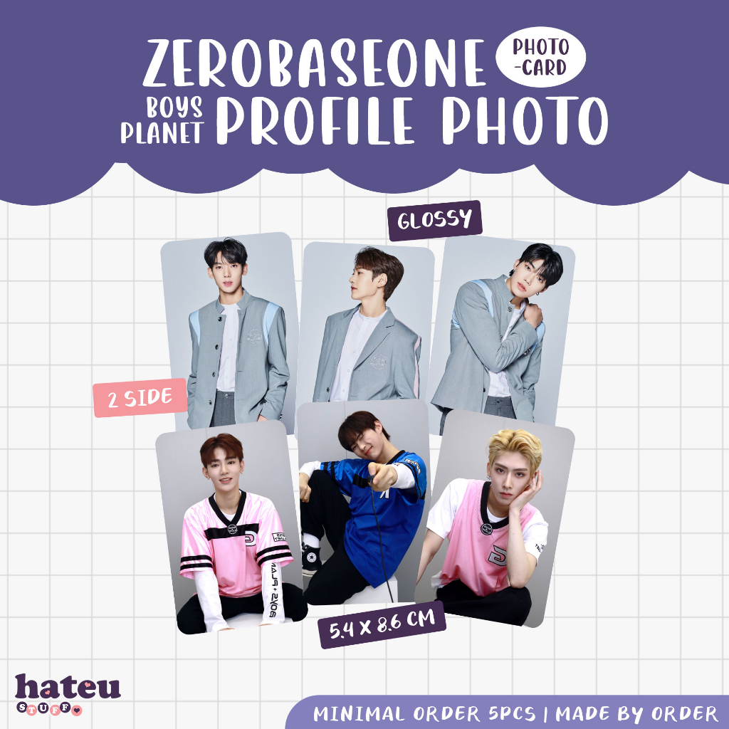 Jual ZEROBASEONE (ZB1) Unofficial Photocard Boys Planet Profile Photo | Shopee Indonesia