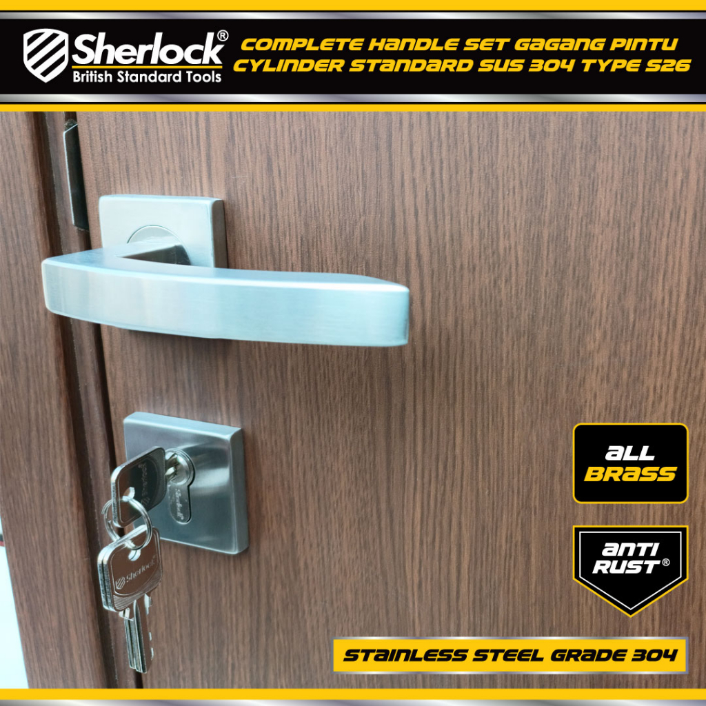 Jual Complete Handle Set Gagang Pintu Kunci Standard Stainless 304 Type ...