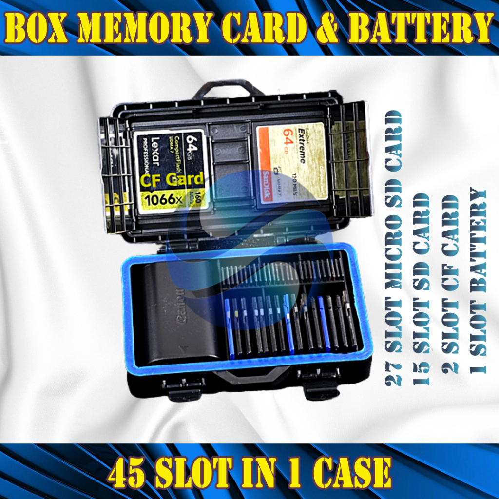Jual Kotak Tempat Penyimpanan Memory Card Dan Baterai Kamera | 45 Slot ...