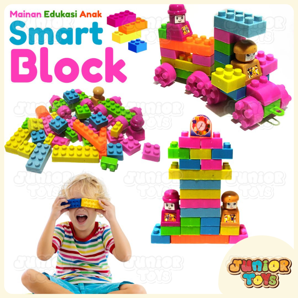 Jual Mainan Balok Susun Anak Building Block Kreatif DIY Mobil Rumah ...