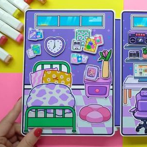 Jual (COD) Terpopuler Mainan Edukasi Anak Viral paper doll Toca Boca ...