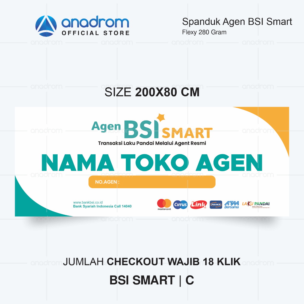 Jual Spanduk Atribut Wajib Agen BSI Smart | Banner Agen BSI Smart ...