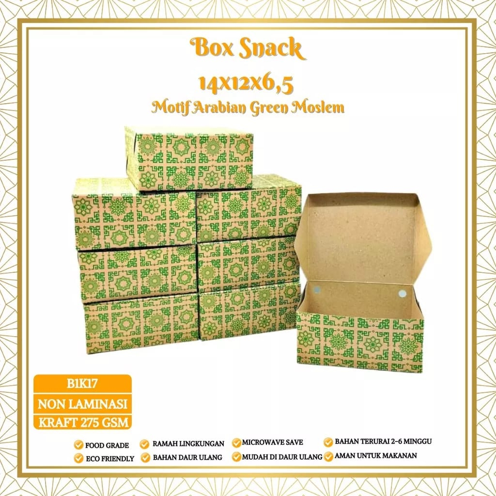Jual Snack Box Dus Snack Box Snack Box 14x12 (B1K17-14X12X6.5 Cm ...