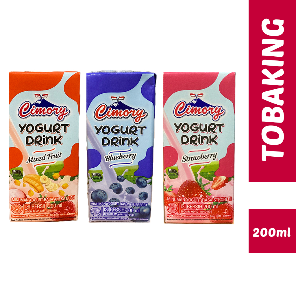 Jual Cimory Yogurt Drink Blueberry Strawberry Mixed Fruit 200ml | Shopee Indonesia