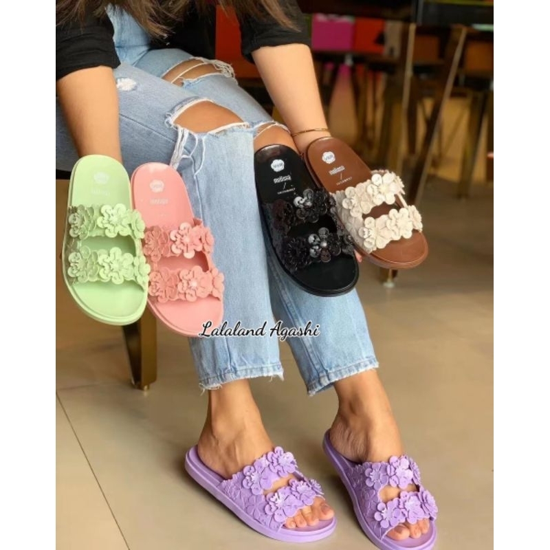 Jual Sandal Viktor and Rolf Blossom mels AD/sandal bunga /sandal jelly ...