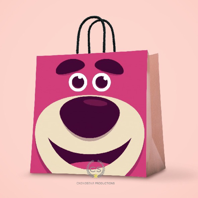 Jual Paperbag Custom Lotso Toy Story Cheviostar Goodie Bag Ulang Tahun ...