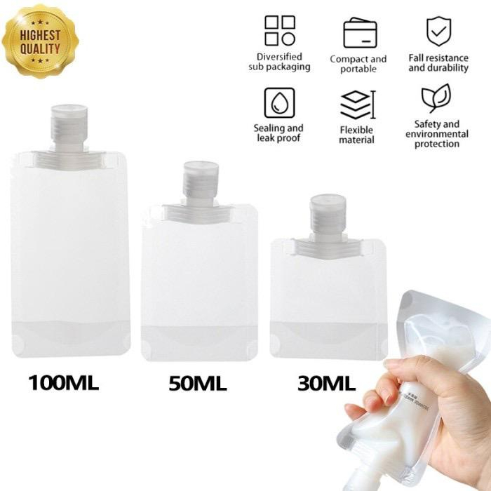 Jual GPO Pouch Botol Refill Transparan Portable Shower Gel Shampoo ...