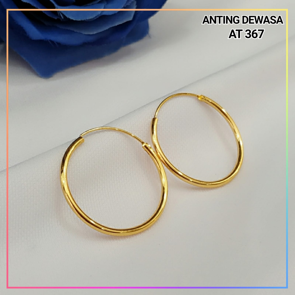 Jual Good Jewelry Anting dewasa polos anting bulat perhiasan lapis emas ...