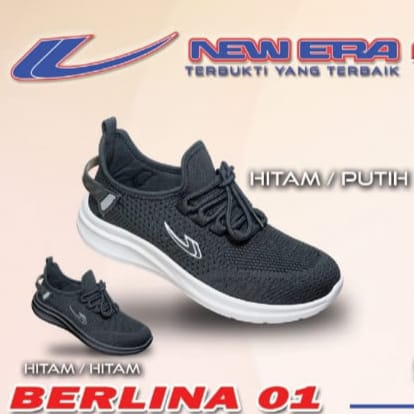 Jual gos New Era sepatu rajut sekolah hitam Sepatu New Era BERLINA ...