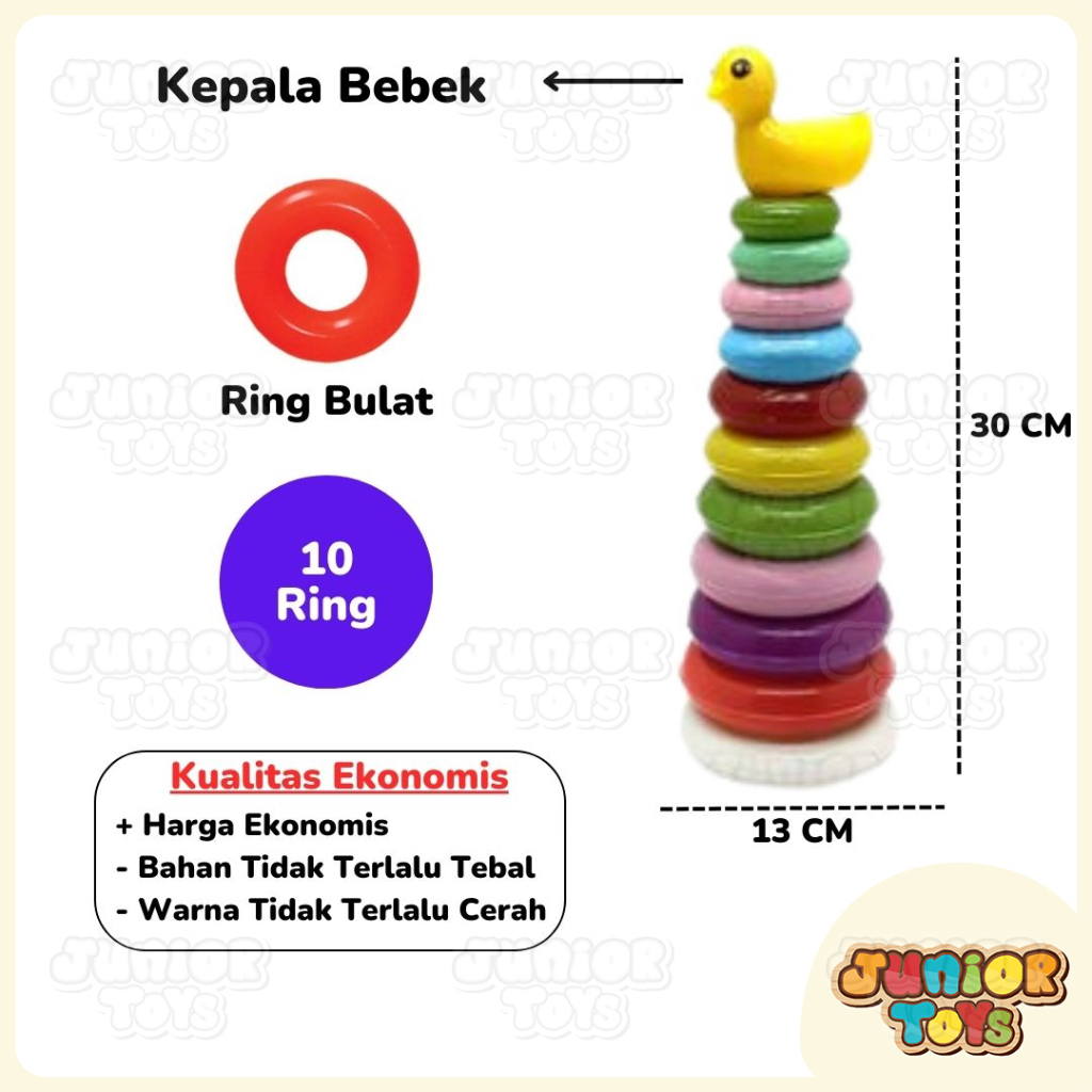 Jual Mainan Donat Susun Jumbo Montessori 1 Tahun Baby Toys Anak Bayi ...