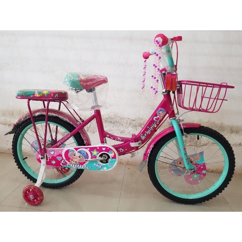 Jual Sepeda Anak Sepeda Lipat 18 inch ERMINIO ( PINK ) | Shopee Indonesia