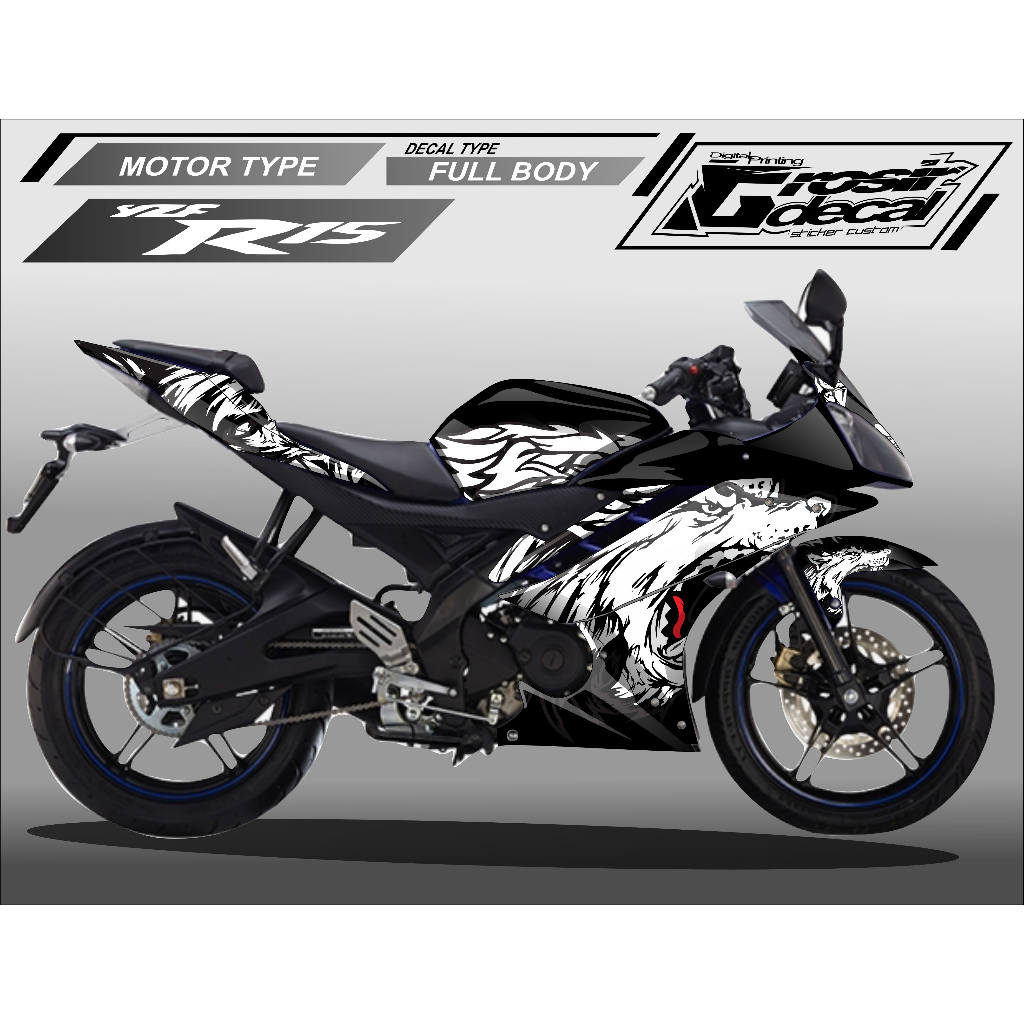 Jual Sticker Yamaha R15 V2 Full Body Stiker Yamaha R15 Old Fullbody ...