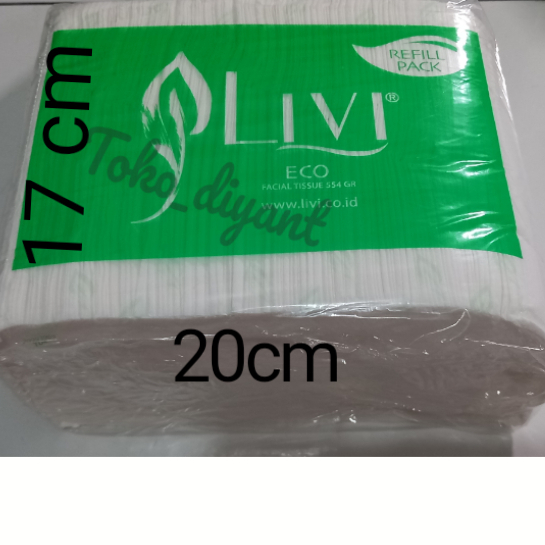 Jual LIVI Tissue Facial Wajah Eco Refill/600 SHEET 2 PLY | Shopee Indonesia