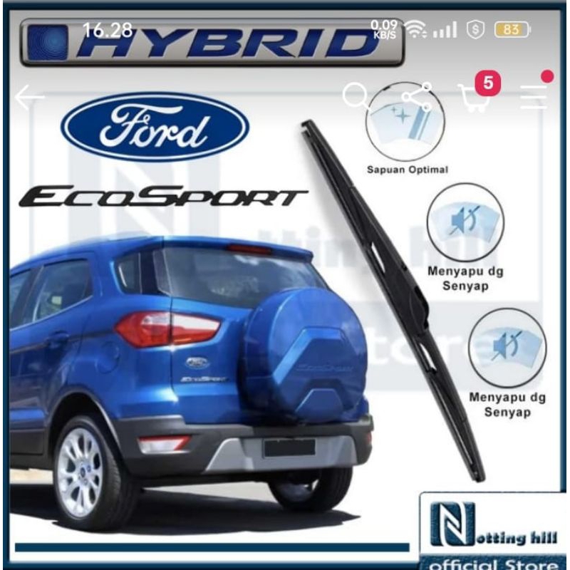 Jual Wiper belakang/rear wiper Blade Ford Ecosport | Shopee Indonesia