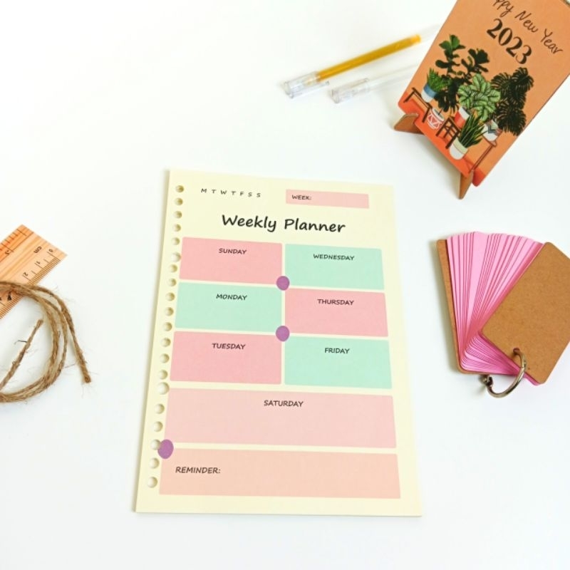 Jual LOOSELEAF DAILY PLANNER / WEEKLY PLANNER / MONTHLY PLANNER / HABIT ...