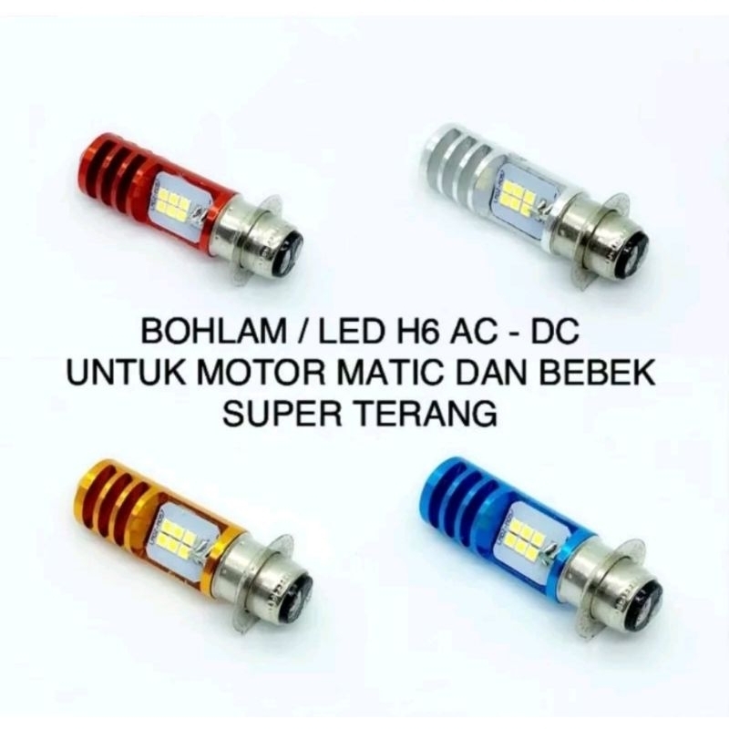Jual LAMPU LED H6 LASER 2 WARNA SUPER TERANG UNIVERSAL MOTOR BEBEK DAN MATIC | Shopee Indonesia