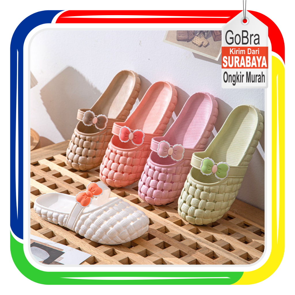 Jual Gobra ♕ SA031 Sandal Jelly Import Pita Lubang Lubang / Sendal Slop ...
