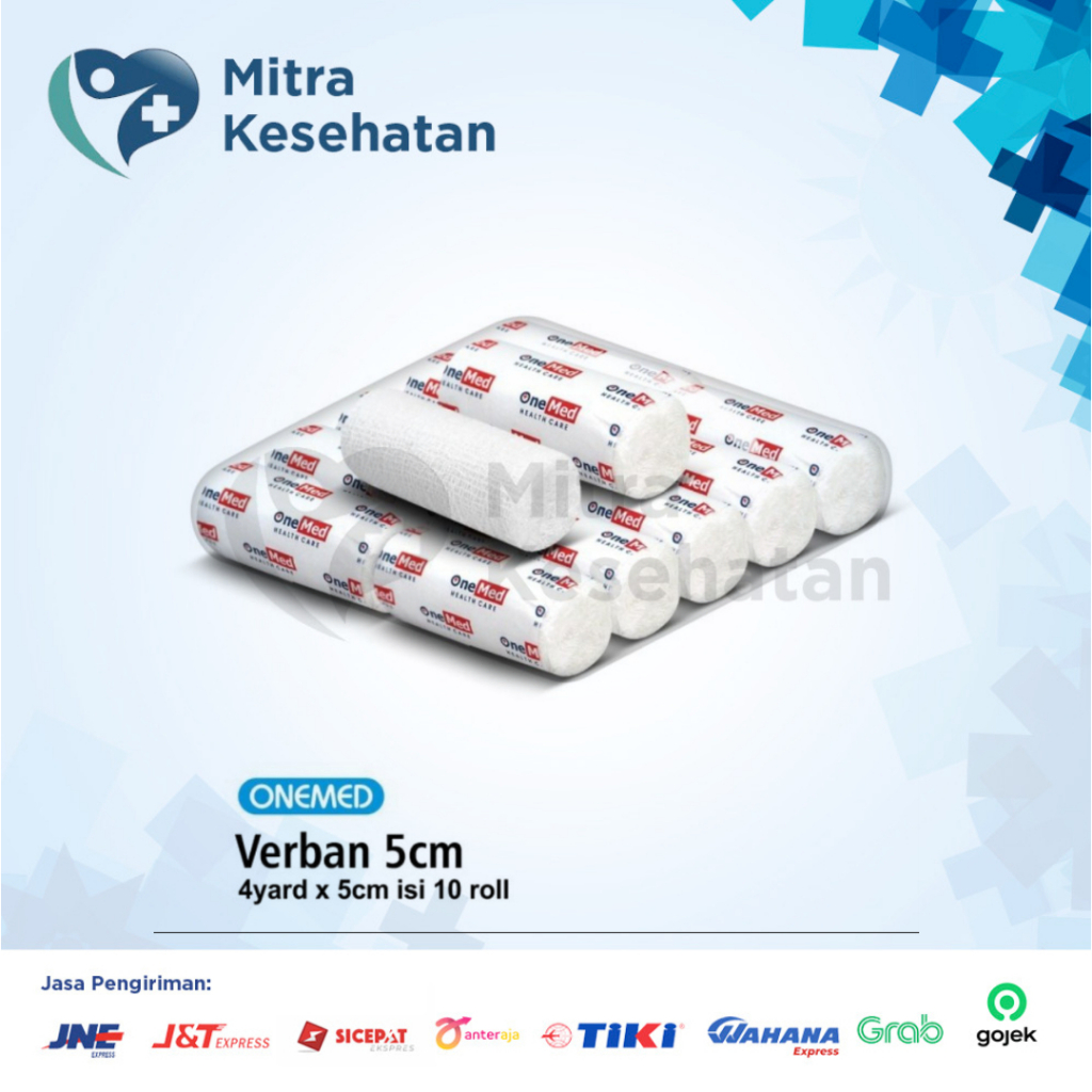 Jual Onemed Kasa Verban Gulung 4yard X 5cm Isi 10 Rol / Kasa Perban 5cm ...