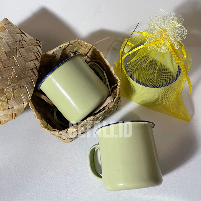 Jual Gelas Mug Enamel Cangkir 7 Cm Jadul Kaleng Enamel Souvenir ...