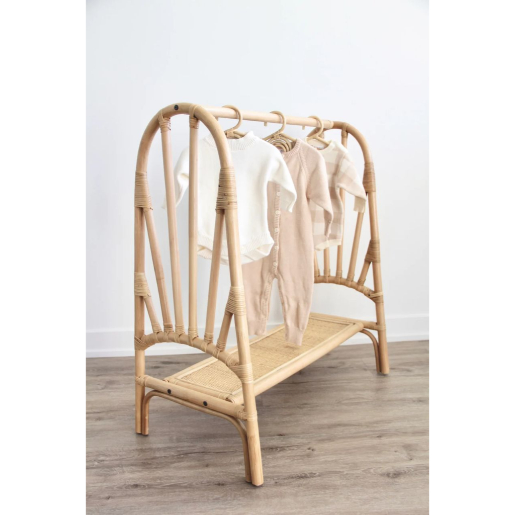 Jual Gantungan baju rotan anak/tempat pakaian baju/jemuran baju anak ...