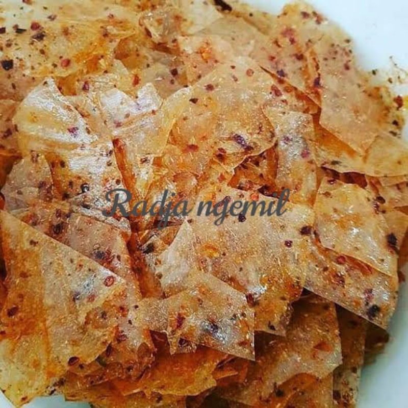 Jual KRIPCA/ KERIPIK KACA rasa pedas dan original daun jeruk 150g ...