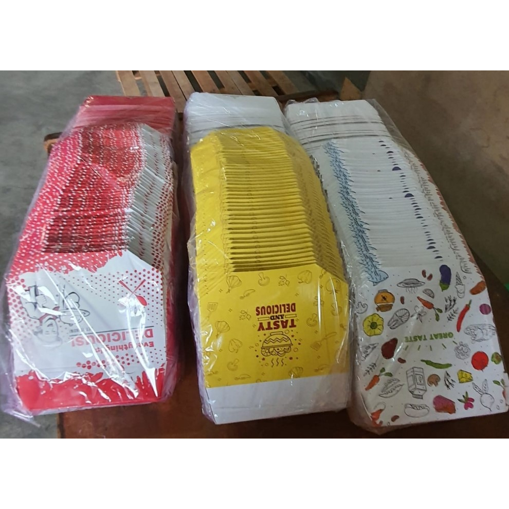 Jual Paper Lunchbox M Okey Motif 25 pcs Ivory Great Food Laminasi ...