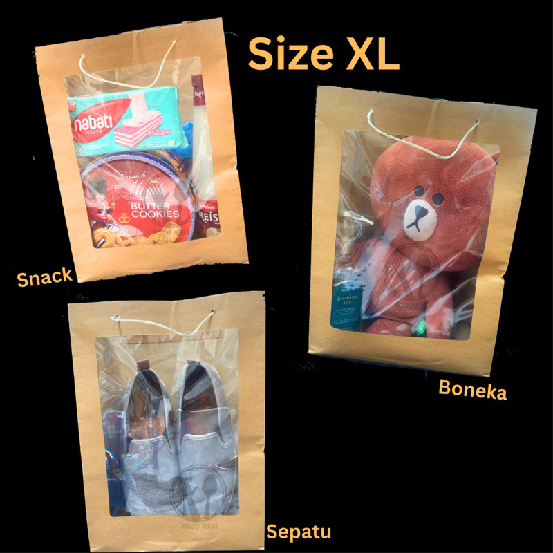 Jual PAPER BAG WINDOW GOODIE BAG PAPER BAG TAS KERTAS MIKA JENDELA ...
