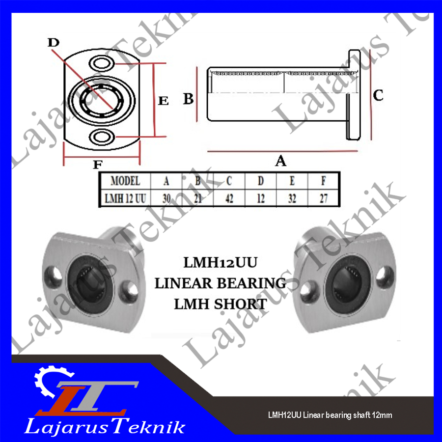 Jual LMH12UU Linear bearing shaft 12mm | Shopee Indonesia