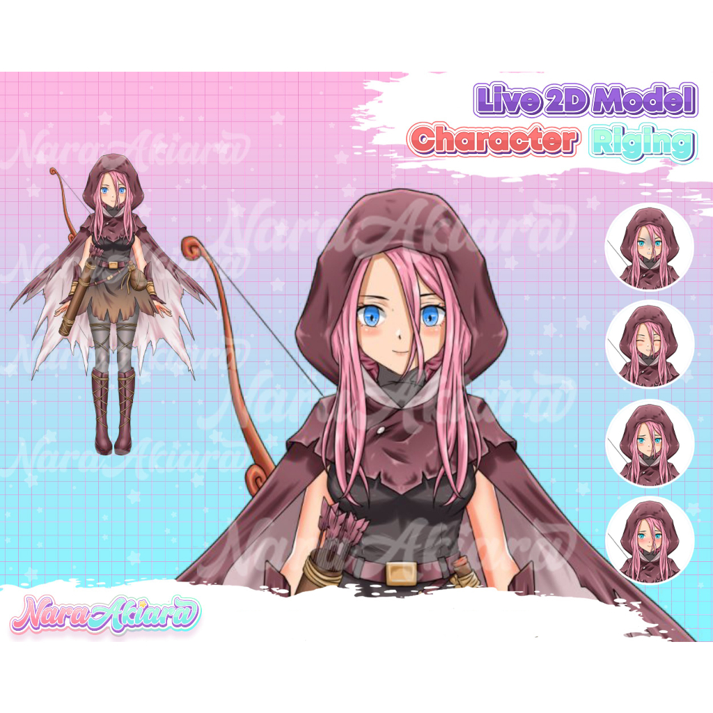 Jual Karakter Anime Vtuber Model Live2D: Penampilan Digital Anda yang ...