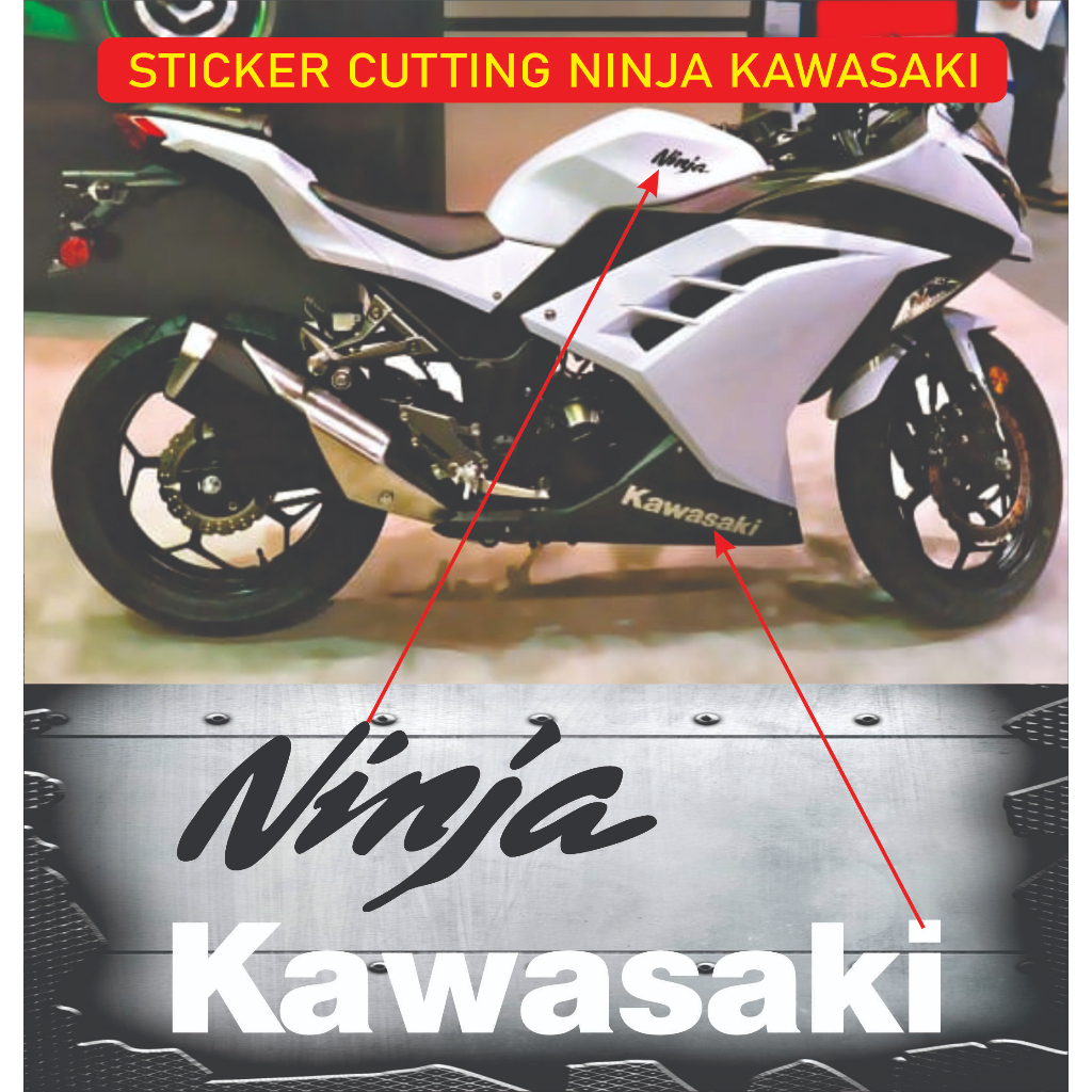 Jual STIKER TULISAN KAWASAKI NINJA WARNA CUSTOM TAHAN PANAS TAHAN AIR ...