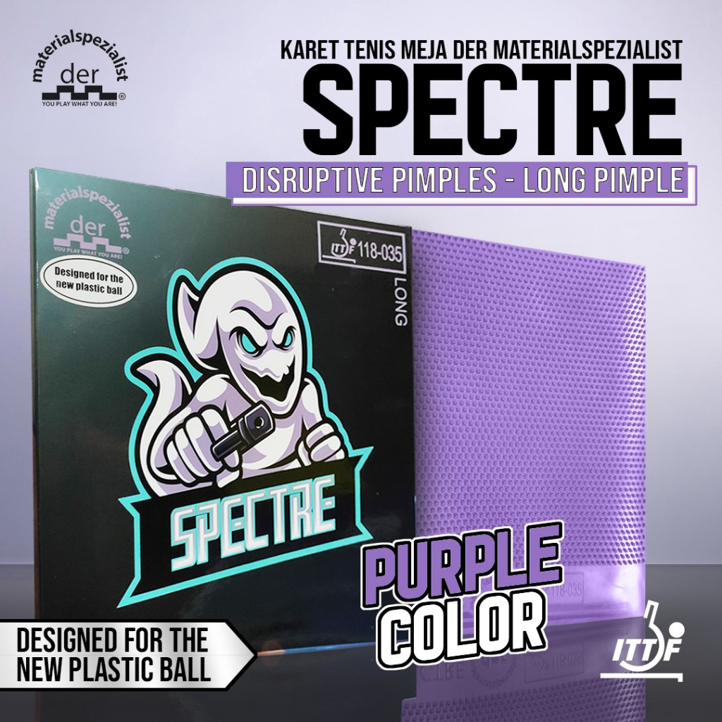Jual Karet Bat Der Materialspezialist Spectre Purple Bintik Panjang 0 ...