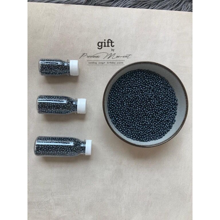 Jual Black pearl sprinkle mutiara hitam D:3mm | Shopee Indonesia