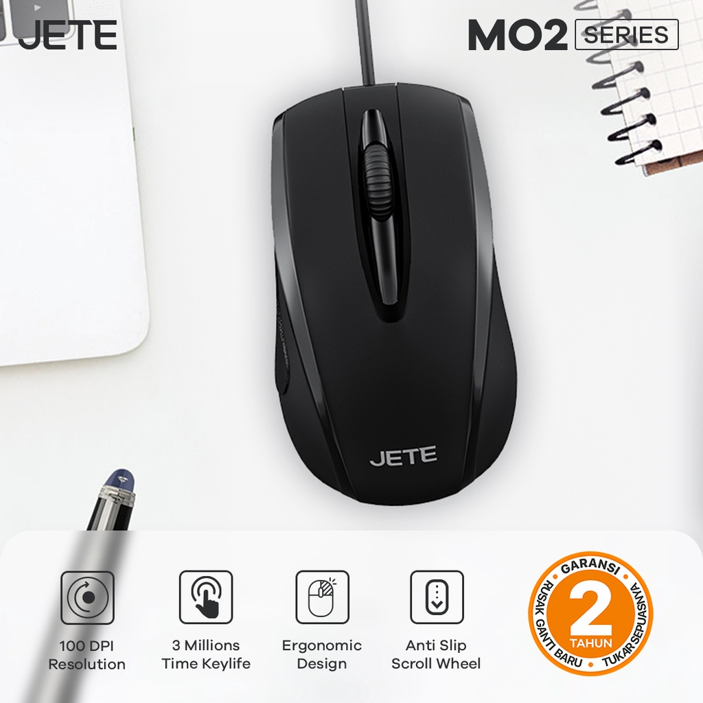 Jual Mouse Kabel JETE MO2 Optical 1000 DPI - Mouse Wired - Garansi ...
