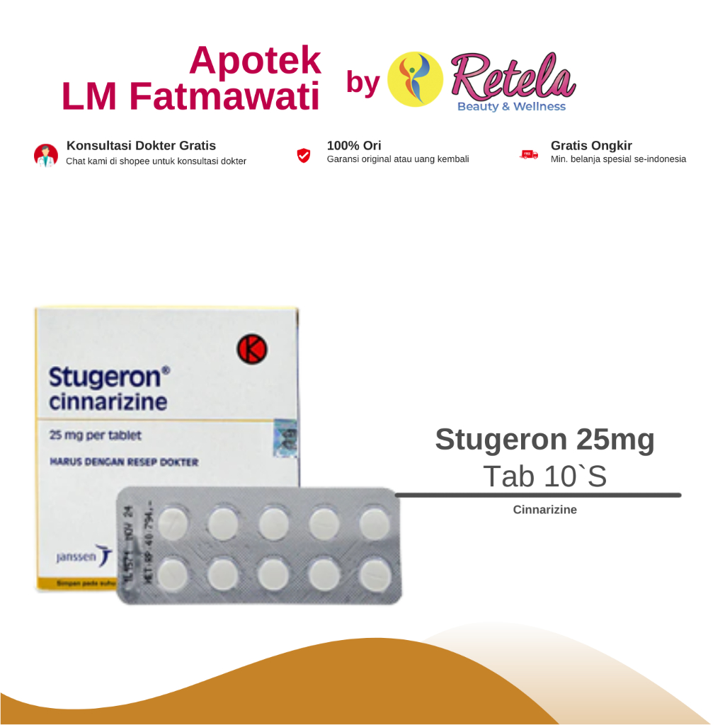 Jual STUGERON 25MG 1 STRIP 10 TABLET | Shopee Indonesia