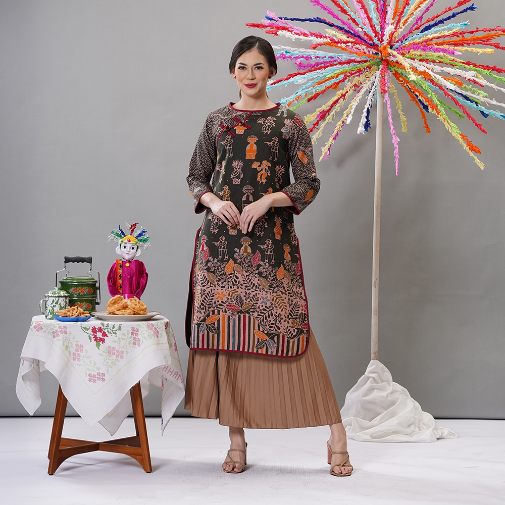 Jual NONA RARA - Tunik Nona Betawi T2212, Baju Batik Kasual Modern ...