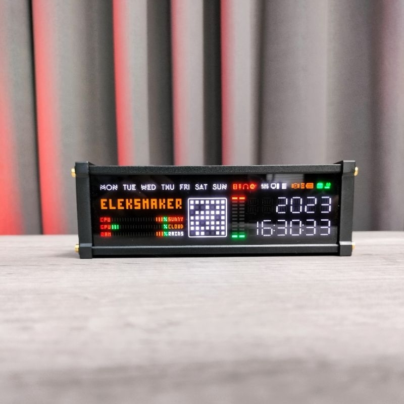 Jual ELEKSMAKER Jam Digital RGB Desktop - Ex Review | Shopee Indonesia