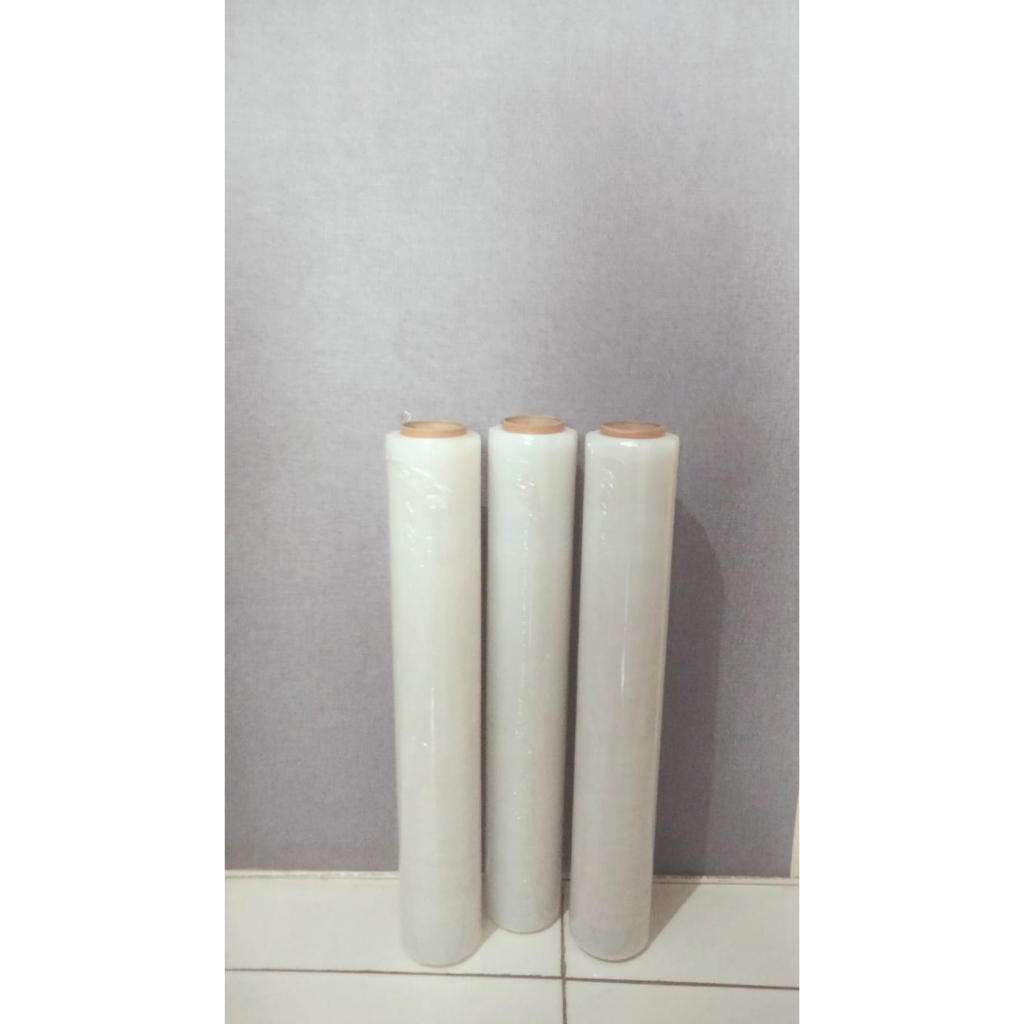 Jual stretch film/ plastik wrapping film 50 cm x 200m × 17 micron ...