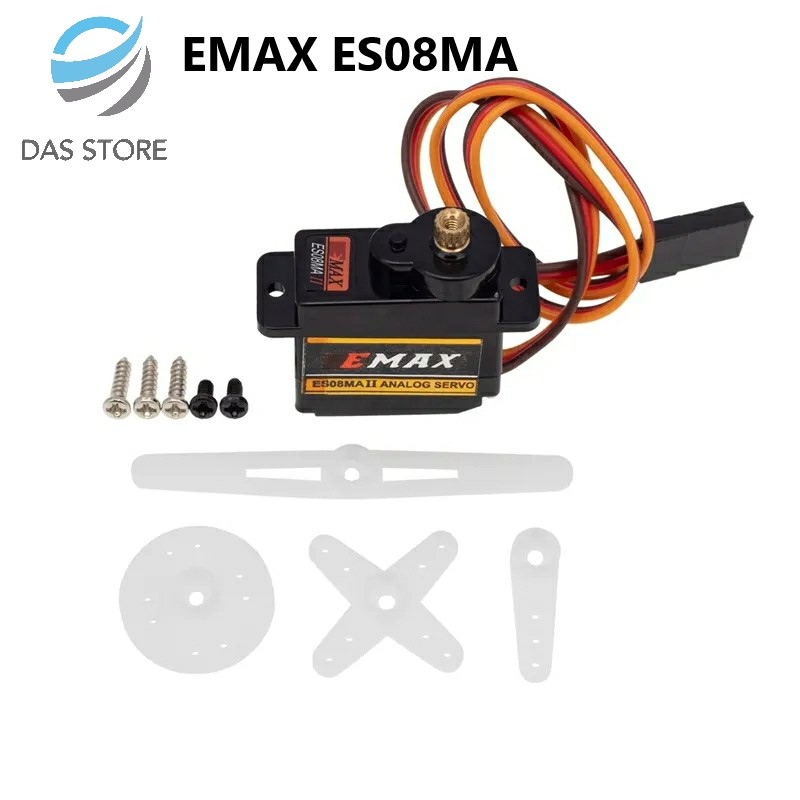 Jual Motor Servo Metal EMAX ES08MA II Analog / Micro Mini Gear ES08MAII ...