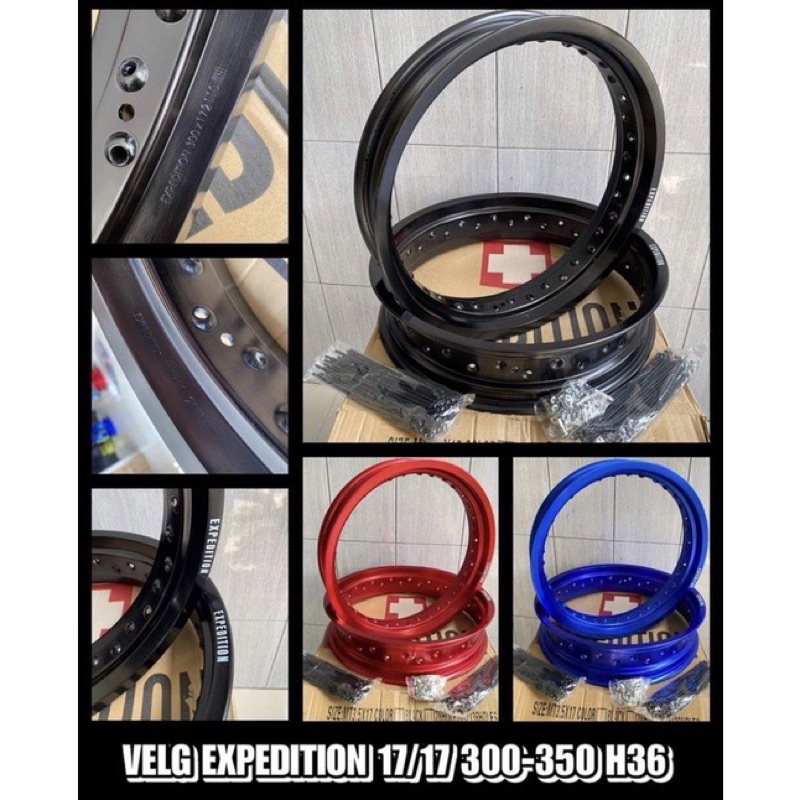 Jual Velg pelek velek expedition supermoto 300 350 ring 17 set depan ...