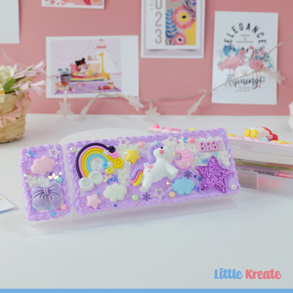 Jual DIY Cream Clay Pencil Case / DIY Kotak Pensil Cream Glue Set ...