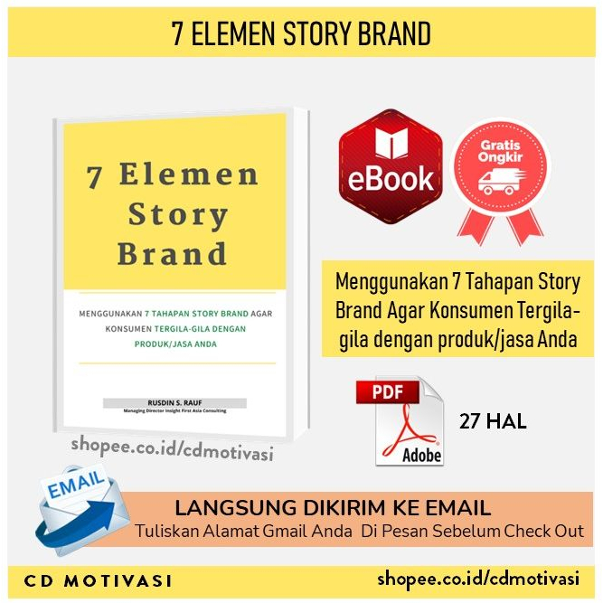 Jual 7 Elemen Brand Story (Cara Menggunakan 7 Tahapan Story Brand Agar ...