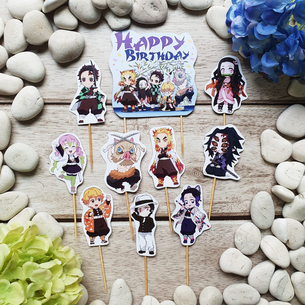 Jual Topper Kue Demon Slayer Chibi (10pcs) | Shopee Indonesia