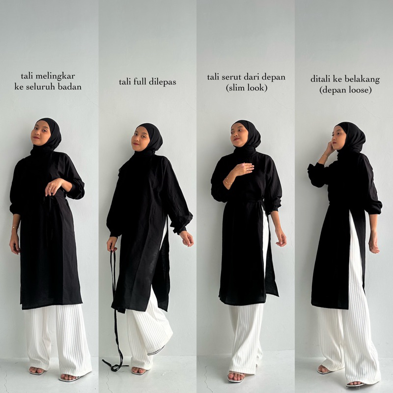 Jual Xavira Tunik Kemeja Oversize Linen Wanita Polo Shirt - Atasan ...