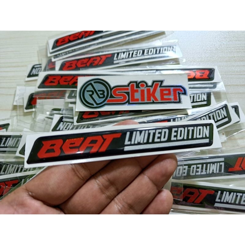 Jual Sticker Emblem Beat limited edition timbul lentur emblem motor ...