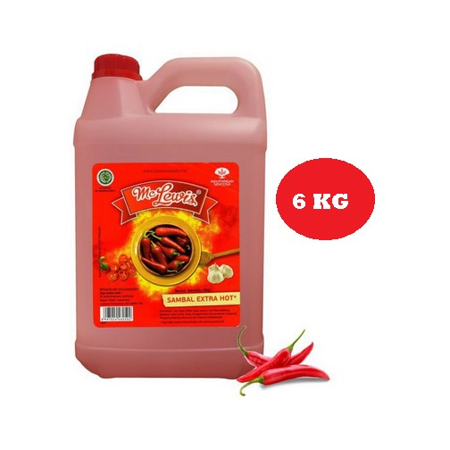 Jual Mc Lewis Saus Extra Hot 6000 Gram | Sambal Super Pedas 1 Jerigen 6 ...